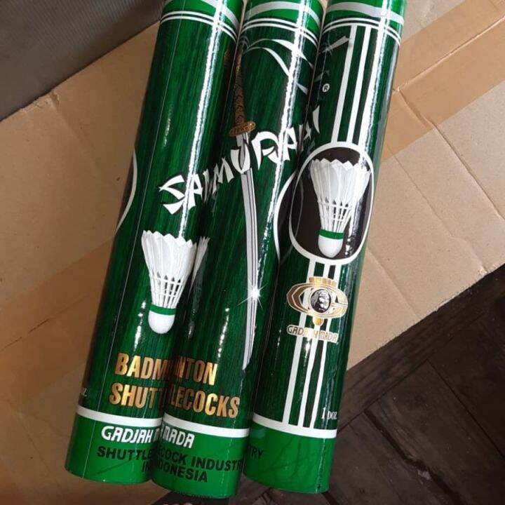 SHUTTLECOCK BADMINTON SAMURAI HIJAU ORIGINAL KOK BULUTANGKIS GADJAH ...