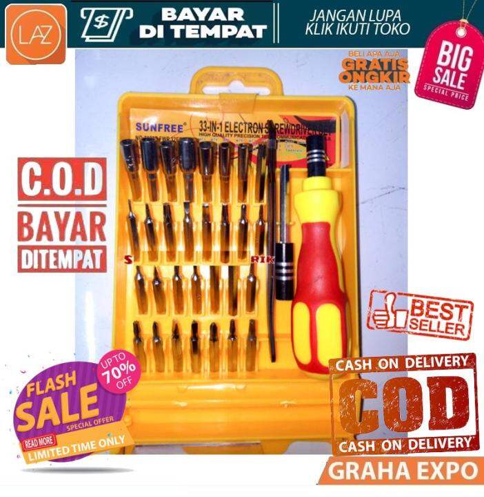 Obeng Set Serbaguna 33 in 1 Packing Kotak - Lebih Banyak dan Lengkap ...