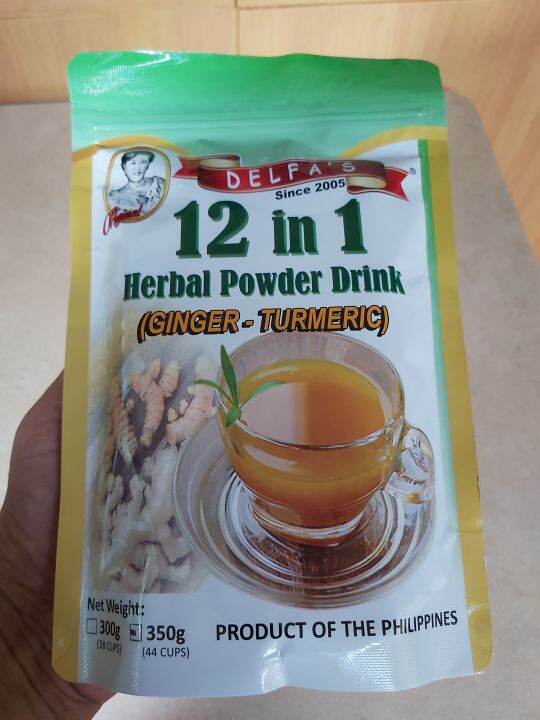 Delfa's 12 in 1 Herbal Powder Drink, 2024 Expiry, 350 grams (Ginger ...
