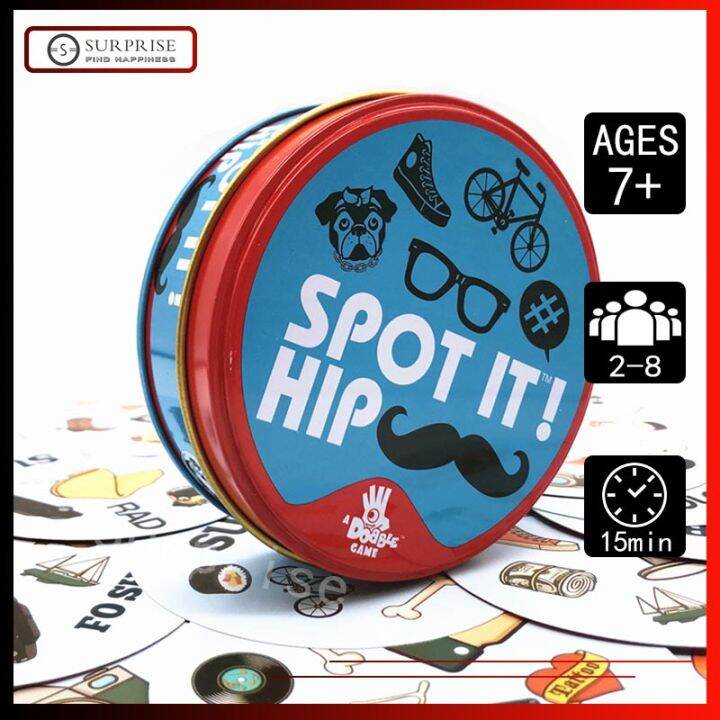 【Surprise】Party Card Game Truly Amazing “Spot it HIP” Parent&Kids Board ...