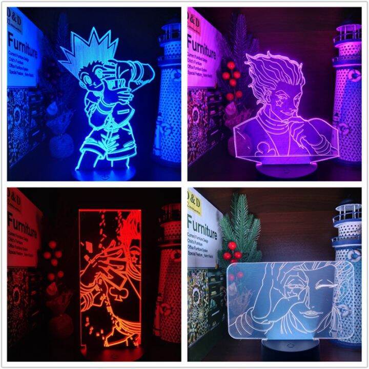 Hunter X Hunter Anime Figure 3D Lamp Gon Freecss Killua Zoldyck ...