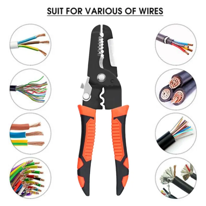 Electrician Wire Stripper Wire Puller Multi-functional Pliers Crimping ...