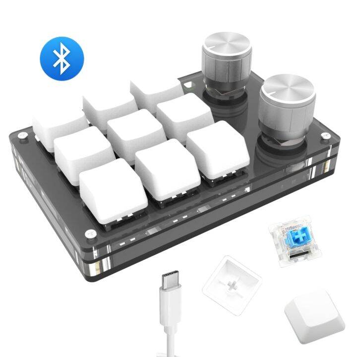 Custom Mini Knob Keyboard Bluetooth 12 9 6 3 Keys Programming Macro