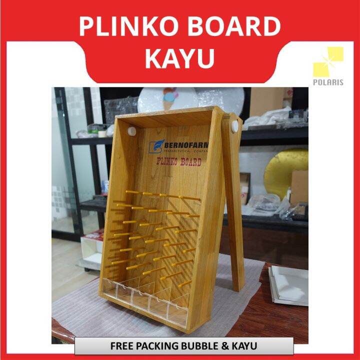 PLINKO BOARD KAYU DROP BALL CUSTOM - LUCKY DRAW BOX WOODEN MARBLE PRIZE ...