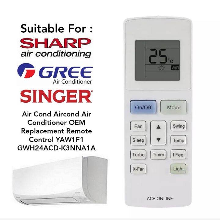 Singer / Sharp / Gree Air Cond Aircond Air Conditioner OEM Replacement ...