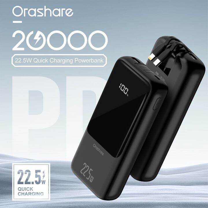 ☢♟ Orashare OH20pro 20000mAh 22.5W PD20W Super Fast Charge Built-in ...