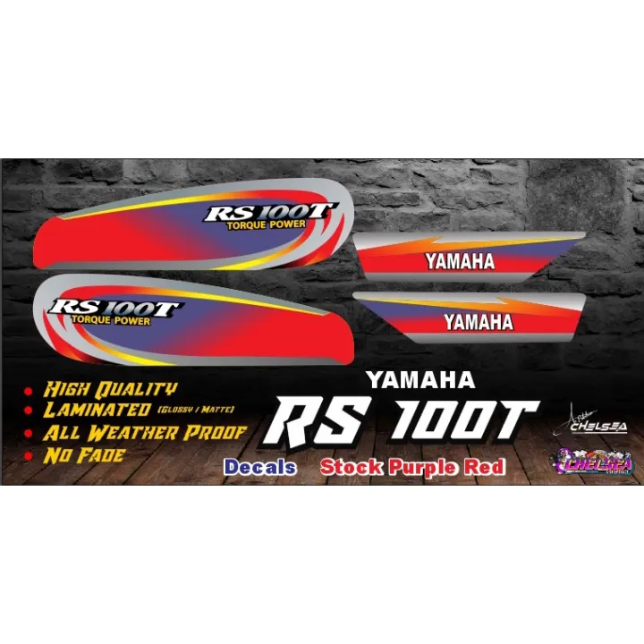 【Spot goods】Yamaha RS 100 Stock Decals with freebies sticker | Lazada PH