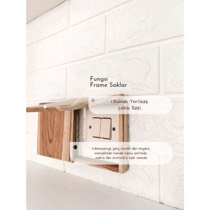 Frame Saklar Lampu Kayu Jati asli 3D Frame saklar Frame stopkontak ...