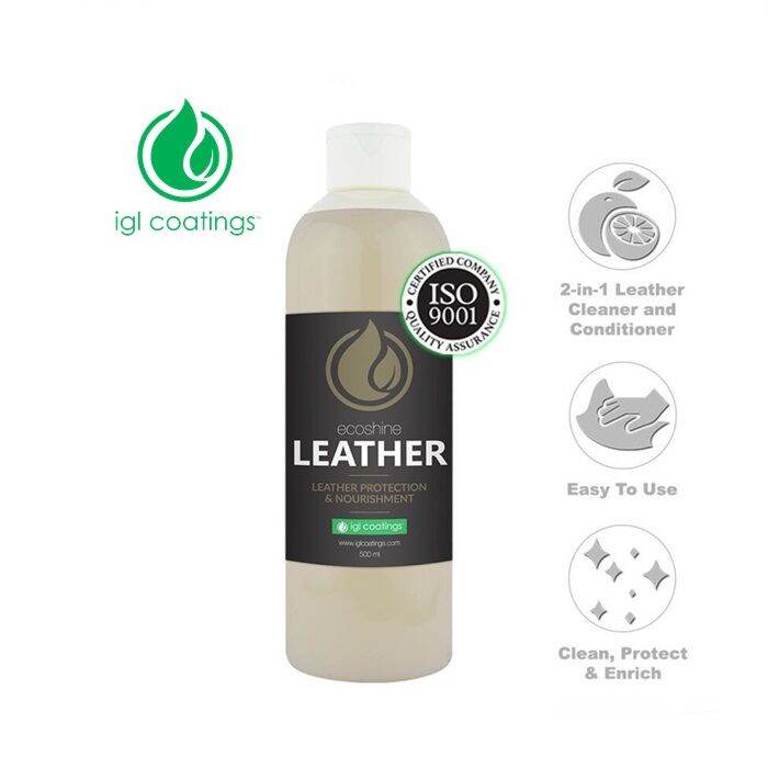 IGL Coatings Ecoshine Leather - Car Leather Seat 2-in-1 Cleaner ...
