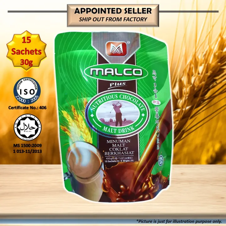 30gm x 15 sachets | Chocolate Malt Drinks | Minuman Coklat Malt | HALAL Certified | Strong ...