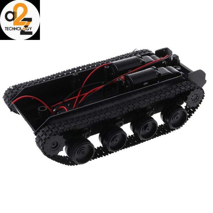 Rc Tank Smart Robot Tank Car Chassis Kit Rubber Track Crawler For ...