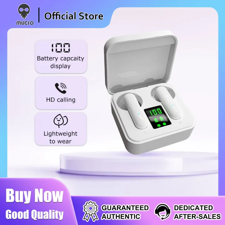 Mucro ETE-16 TWS Semi-In-Ear Digital Display หูฟังบลูทูธสำหรับเล่นกีฬา ...