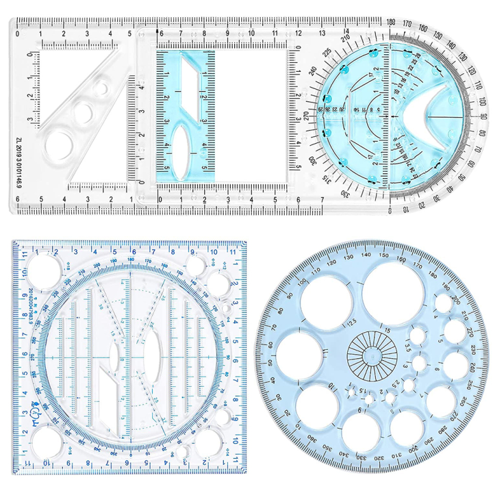 Geometric Ruler Drawing Drafting Ruler Multifunctional Architecture ...