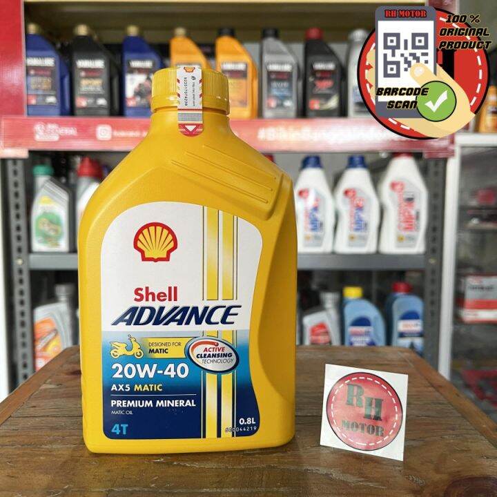 Oli Motor Shell Advance AX5 Scooter Matic (20W-40) (0.8L) | Lazada Indonesia