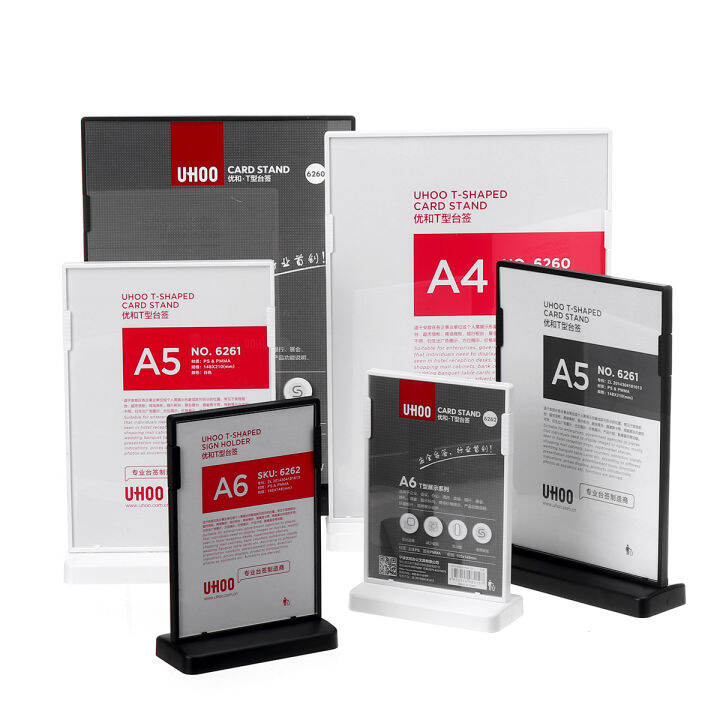 Menu Price Tag Sign Holder Photo Display Frame Acrylic Poster Stand ...