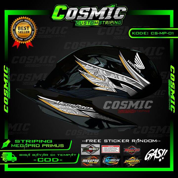 STRIPING MEGAPRO PRIMUS RACING HEREX STIKER VARIASI STICKER DECAL MOTOR ...