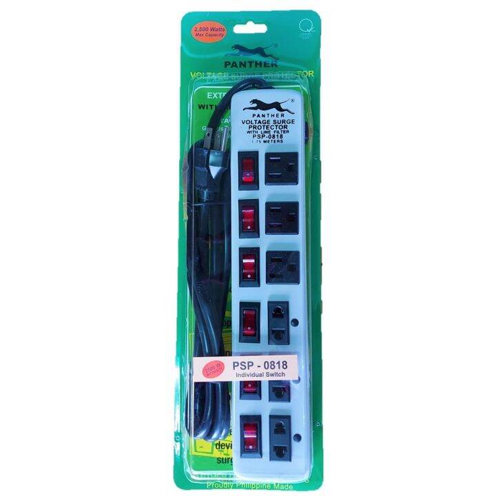 Panther Voltage Surge Protector Extension Cord Set 1.75M PSP0818 ...