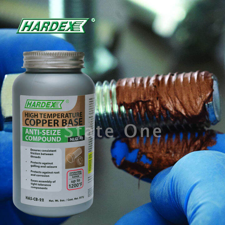 HARDEX High Temperature Copper Base Anti-Seize Compound with Brush Top (Lubricating & Assembly ...