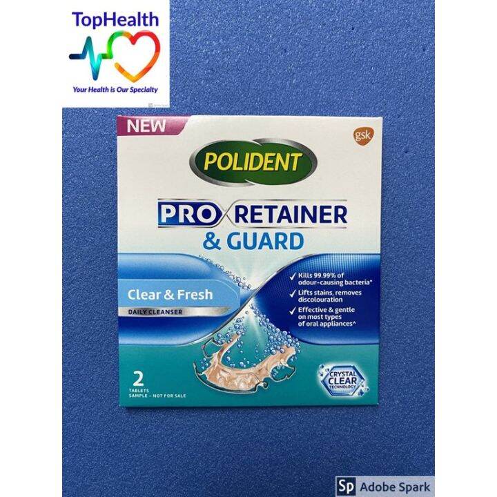 **2 TABLET** Polident Pro Retainer & Guard Daily Cleanser RETAINERS ...