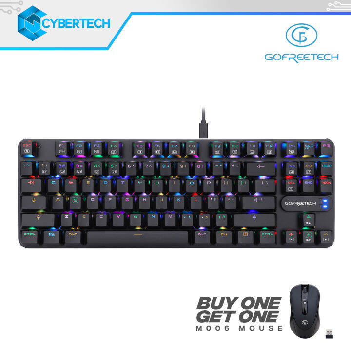 Gofreetech GFT-MK600 87-KEYS RGB Mechanical Gaming Keyboard Free GFT ...