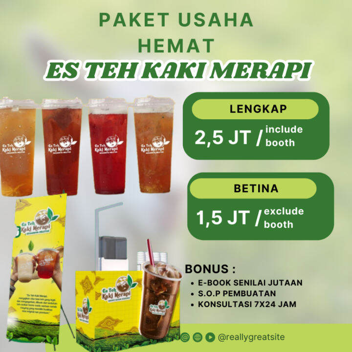 Paket Usaha Franchise ES TEH Hemat & Lengkap MERK & BRAND BISA CUSTOM ...