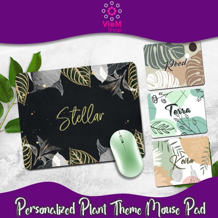 Personalized Plant Theme Mousepad | Extra Thick Plantita Plantito Mouse ...