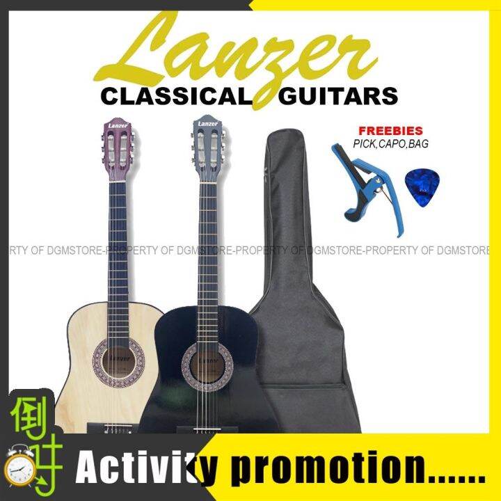 High Quality Lanzer Classical Guitar with FREE Pick FREE Capo | Lazada PH