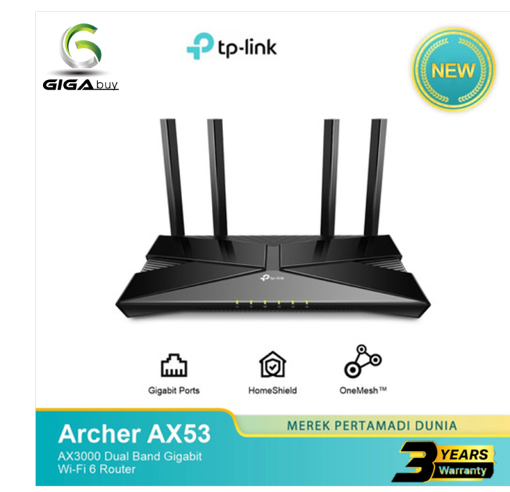 TP-LINK ARCHER AX53 AX3000 Dual Band Gigabit Wi-Fi 6 Router WI-FI 6 OneMes Range Extender | Lazada
