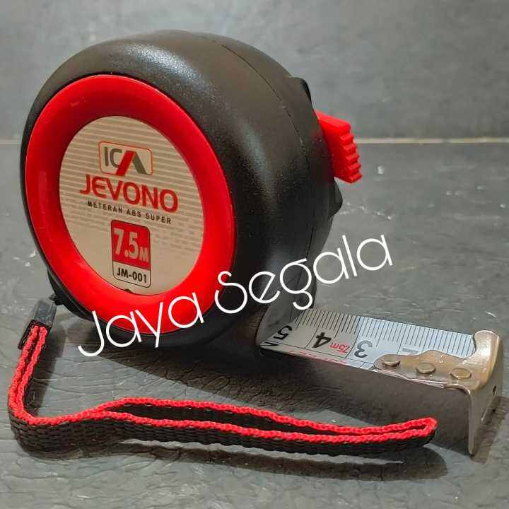 Meteran 7.5M auto stop JEVONO Measuring tape 7,5 meter Alat ukur 7.5 M ...