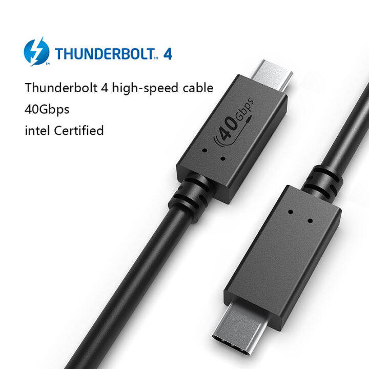 สายเคเบิล Thunderbolt 4 USB4 40Gbps สายเคเบิล USB C Type C PD 100W 5A/20V 8K USB-C การถ่ายโอน ...