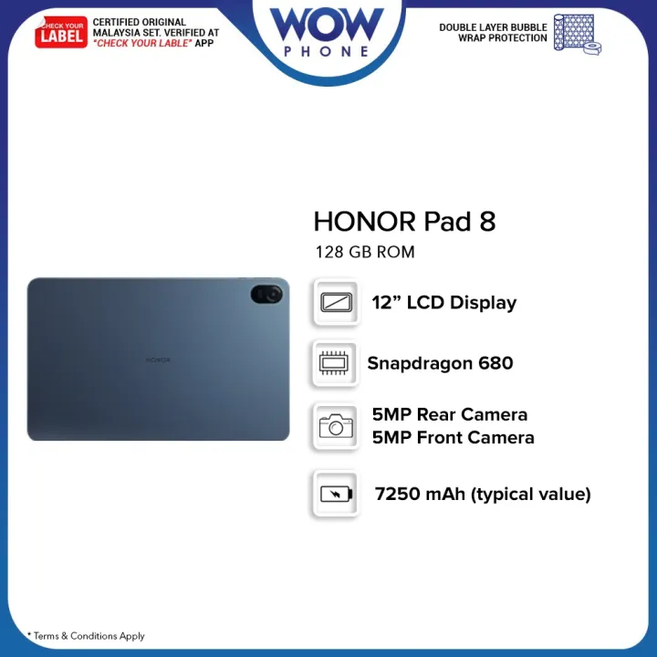 [READY STOCK] HONOR Pad 8 [6GB RAM | 128GB ROM] 1 Year Warranty by ...