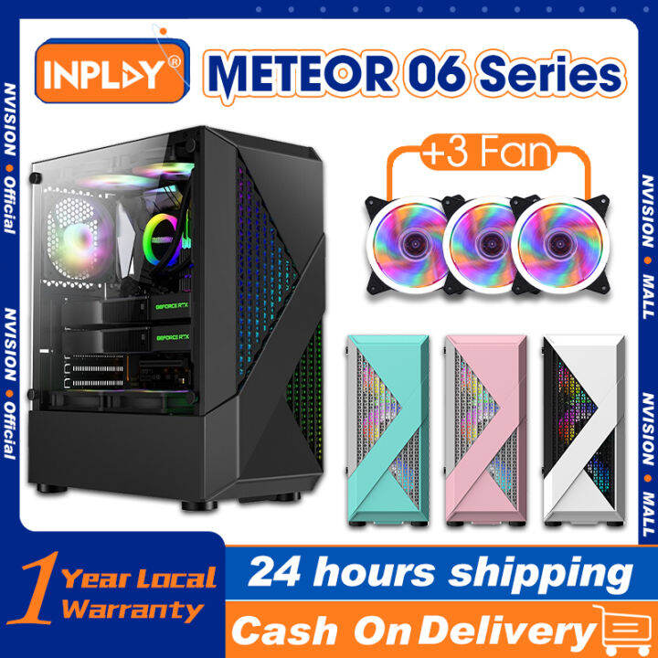 Inplay PC Case Desktop Case Computer Case with 6 Fan Slot USB3.0 M-ATX ...