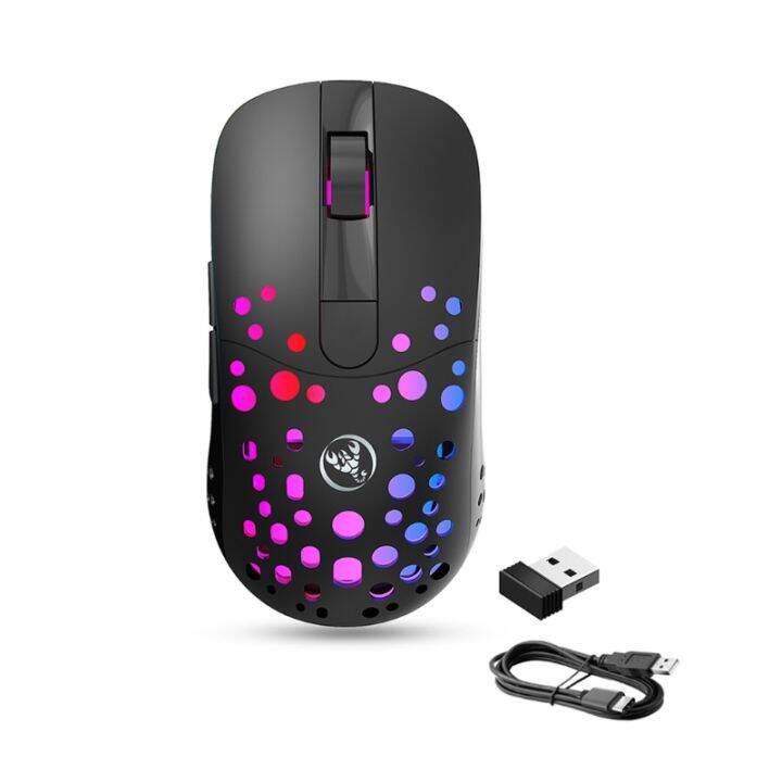 Dual-Mode 2.4G Wireless Lightweight Gaming Mouse RGB Backlit Mice & 6 ...
