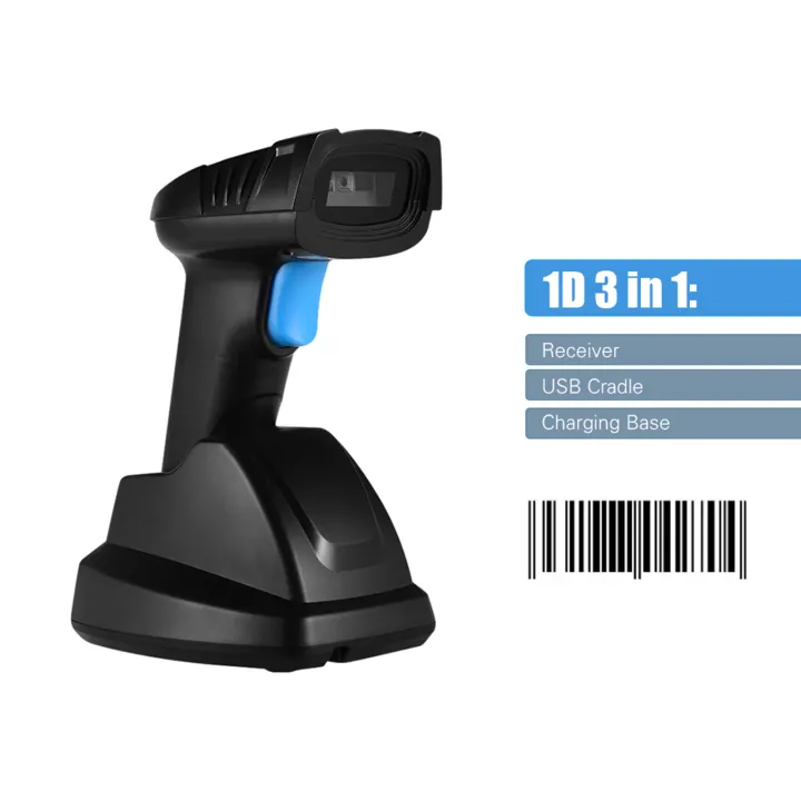 Aibecy Handheld 1D 2D QR Wireless Barcode Scanner Bar Code Reader with ...