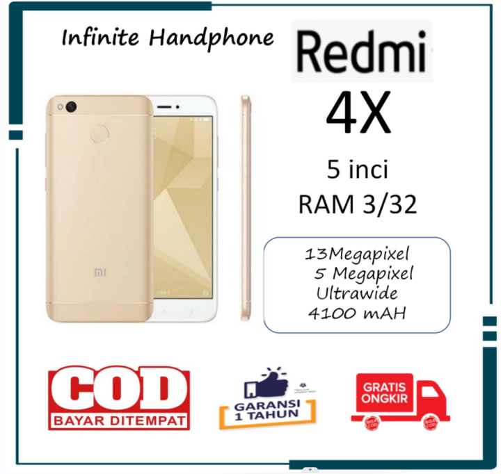 REDMI 4X RAM 3/32GB-FULLSET GARANSI 1 THN | Lazada Indonesia