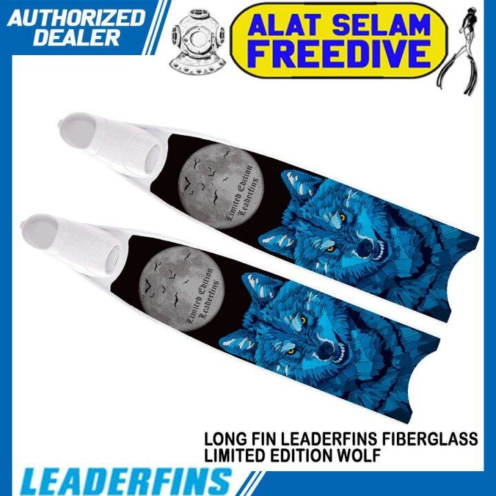 Long Fin Leaderfins Fiberglass Limited Edition Wolf Freediving Dive ...