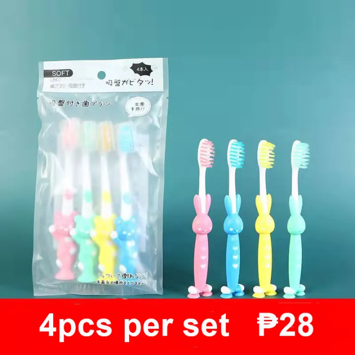 Baby Japan Soft Bristled Cartoon Kid Toothbrush 4pc/set | Lazada PH