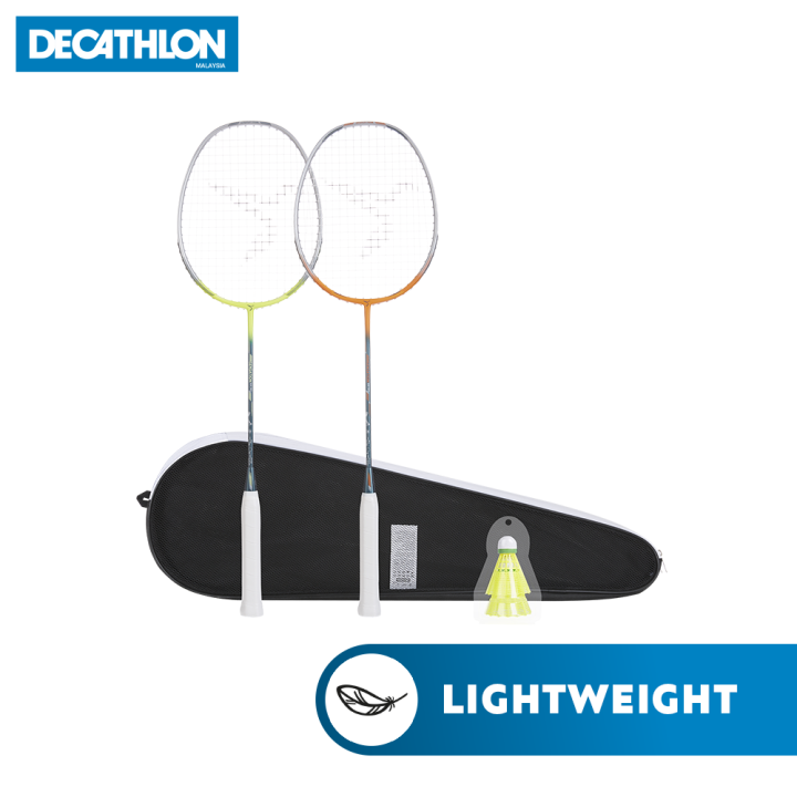 Decathlon Tennis Adult Badminton Racket Br 190 Set Partner Yellow ...
