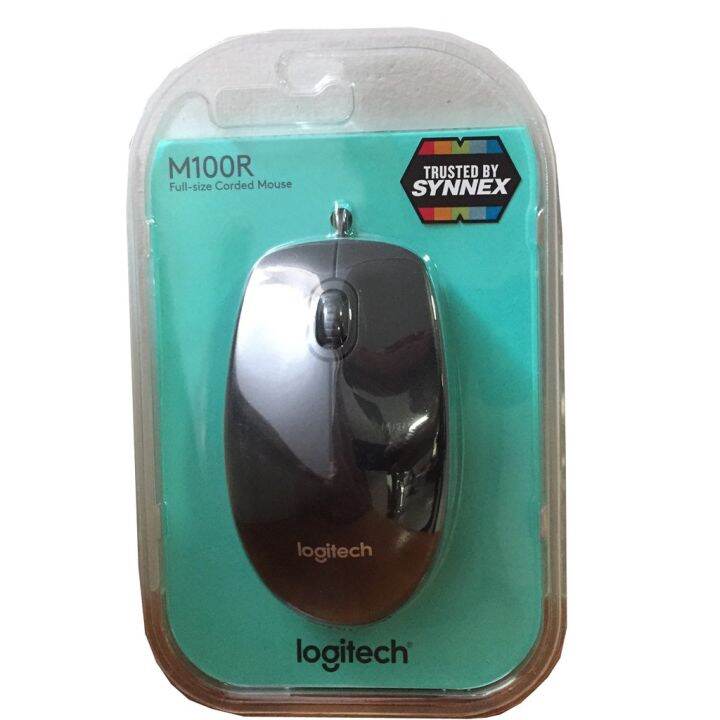 USB Optical Mouse LOGITECH (M100R) Black | Lazada.co.th