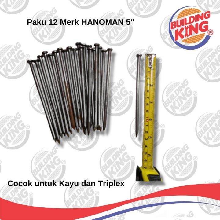 Paku Hanoman Paku 12 cm 5" inchi Paku Kayu Seri Paku Triplex | Lazada ...