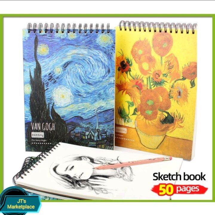 A4 Van Gogh Spiral Sketchbook (50 Sheets) | Lazada PH