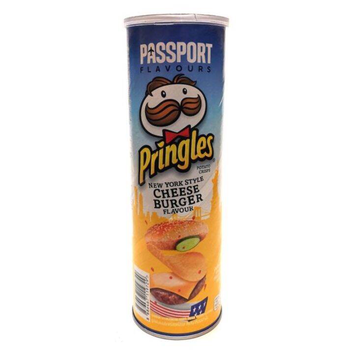 PRINGLES POTATO CRISPS NEW YORK STYLE CHEESE BURGER FLAVOUR 107GM | Lazada