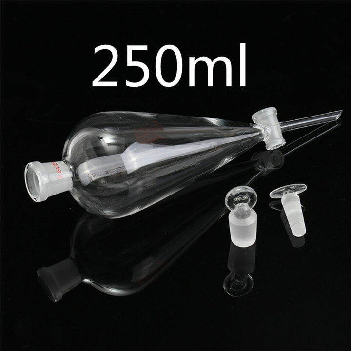 One PC 250ml Pyriform Glass separatory funnel with glass stopper for ...