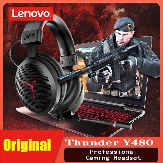LENOVO LEGION Y480 USB Wired Gaming Headset with Microphone 7.1 Virtual Sound Noise Reduction ...