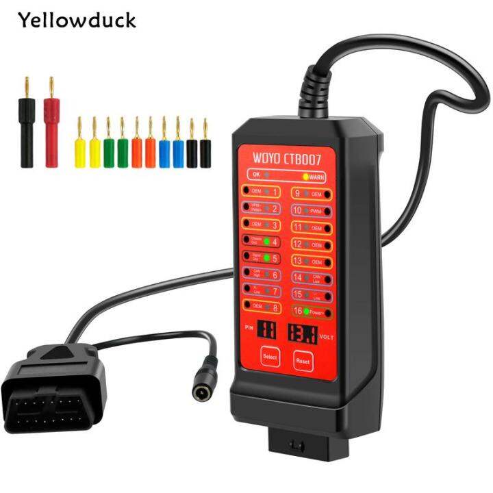 16Pin Car Diagnostic Detector Scanner CAN Test Box Diagnostic Tool 12V ...