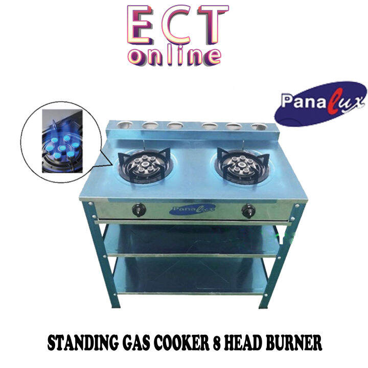 Panalux Double Standing Commercial Gas Cooker Gas Stove 8 Head Burner ...