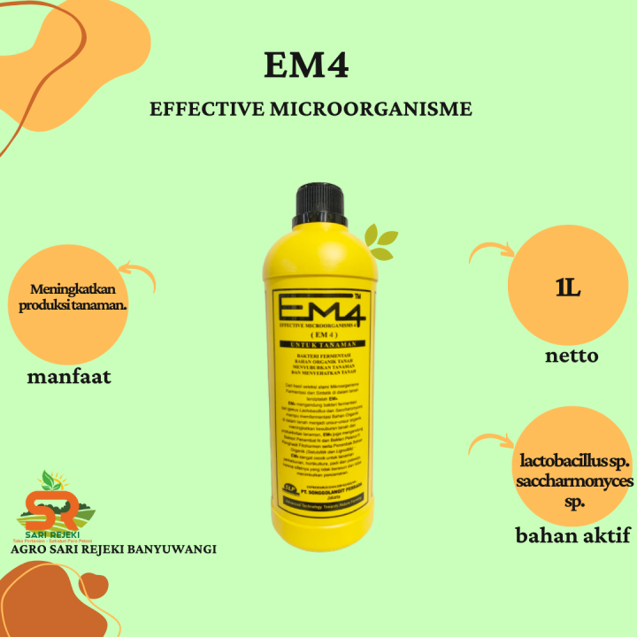 EM4 1L EFFECTIVE MICROORGANISMS UNTUK TANAMAN | Lazada Indonesia