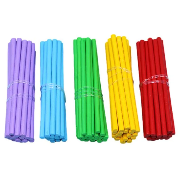 Counting Sticks Counter for Kids 100pcs Wooden Montessori Calculating ...
