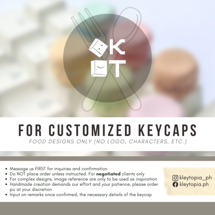 CUSTOMIZED FOOD KEYCAPS | Handmade Custom Artisan Keycap | For ...