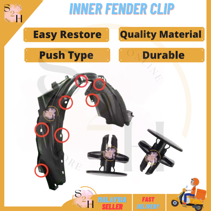 10PCS Honda Civic Accord City Inner Fender Clip Mudguard Klik Kereta ...
